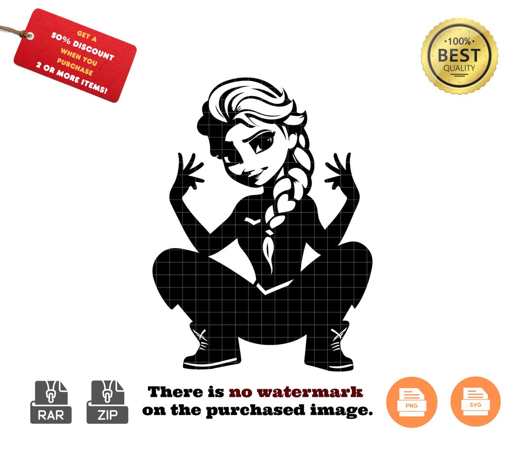 Elsa Frozen SVG and PNG Clipart: DIY Cricut Files (digital Download) - Etsy