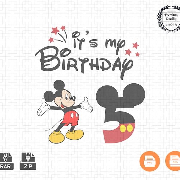 Its My Birthday Mickey Svg - Etsy
