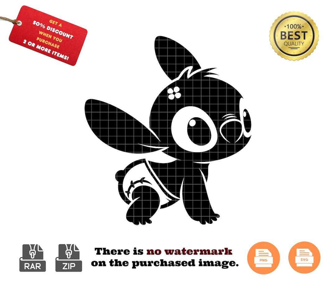 Baby Stitch Svg | Lilo and Stitch Svg | Angel Svg | Silhouette Svg ...