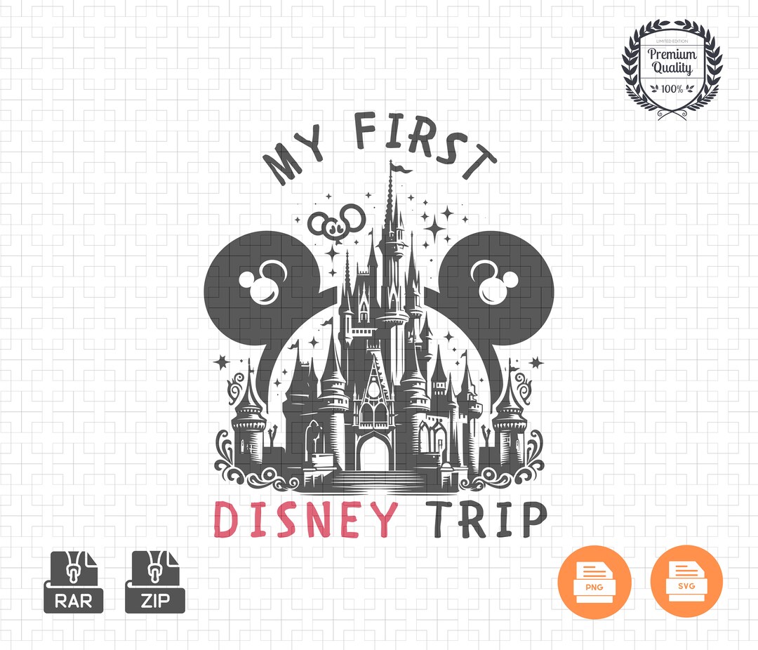 My First Disney Trip SVG, Family Vacation PNG Bundle - Etsy