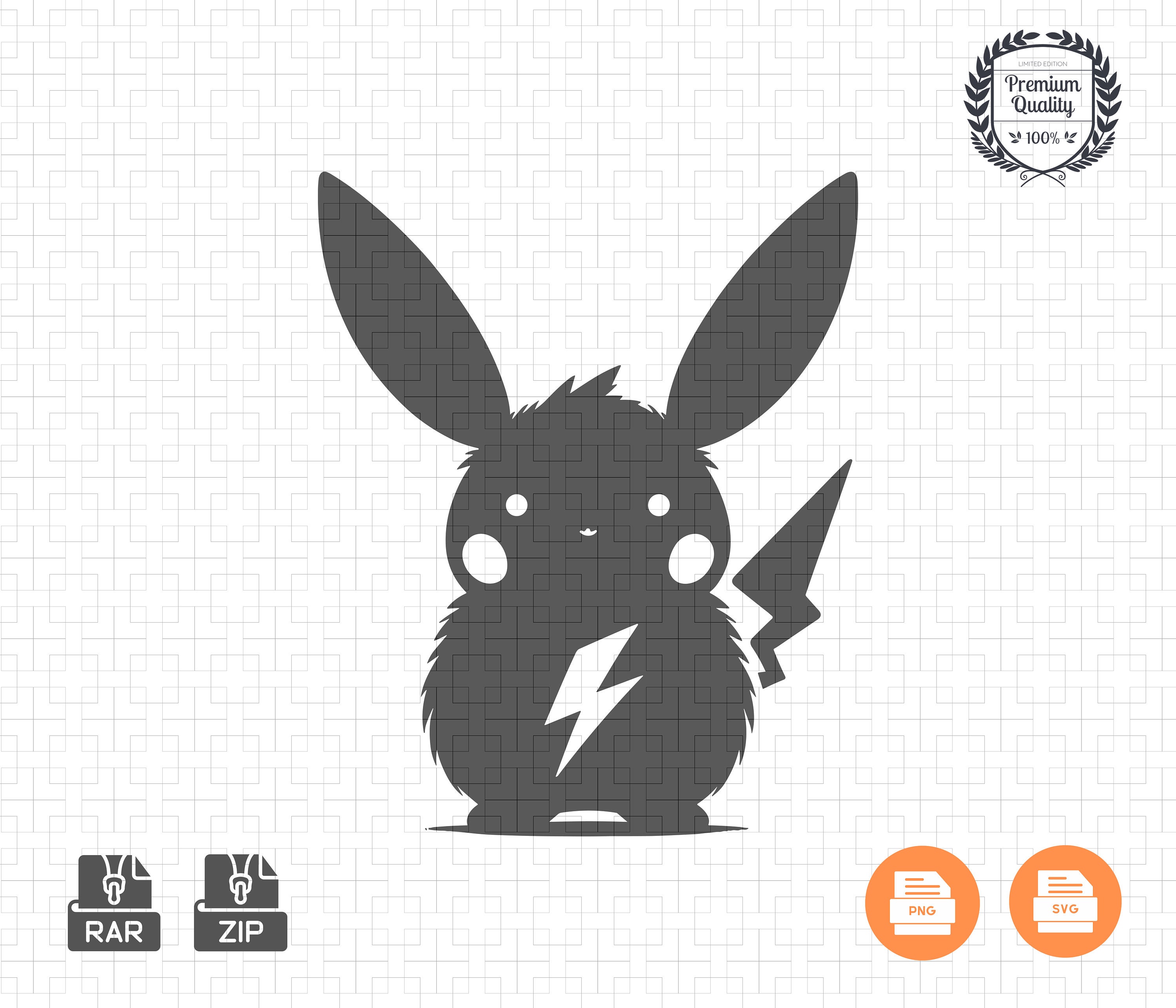 Pikachu Silhouette Art Print Pokemon Png Pikachu Svg Cricut Svg ...