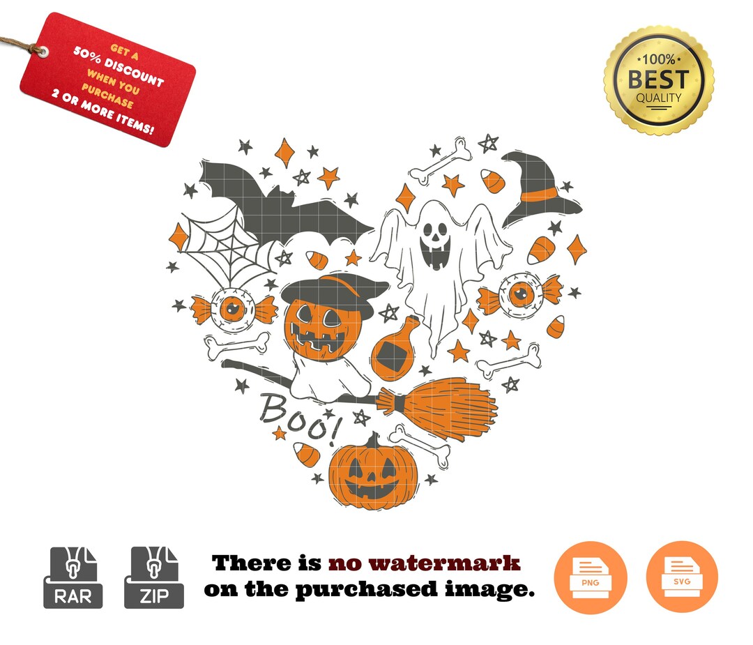 Halloween SVG & PNG | Spooky Pumpkin Witch Design | Ghosts, Bats and ...