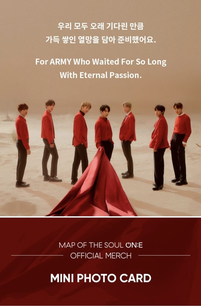 BTS Mots ON:E Official MD Mini Photo Card Set Merchandise Map of the ...