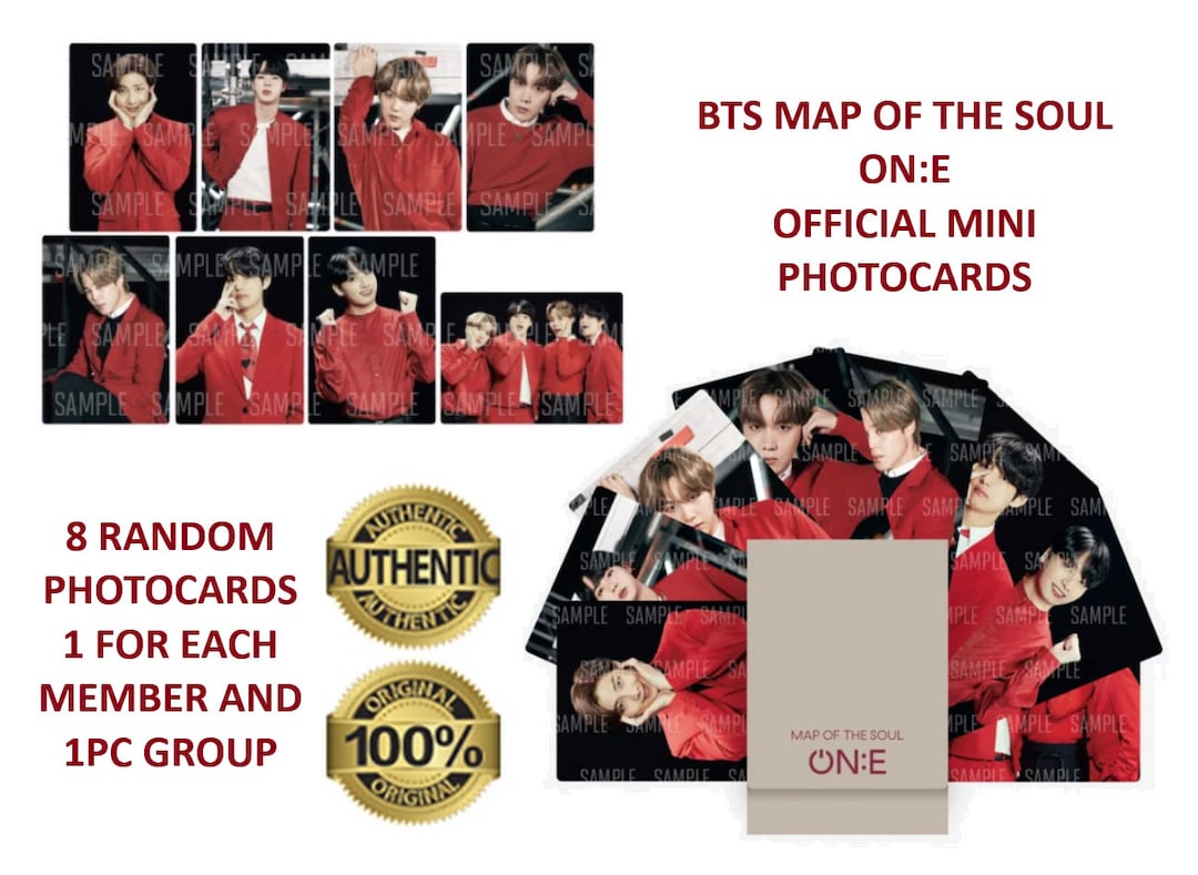 BTS Mots ON:E Official MD Mini Photo Card Set Merchandise Map of the ...