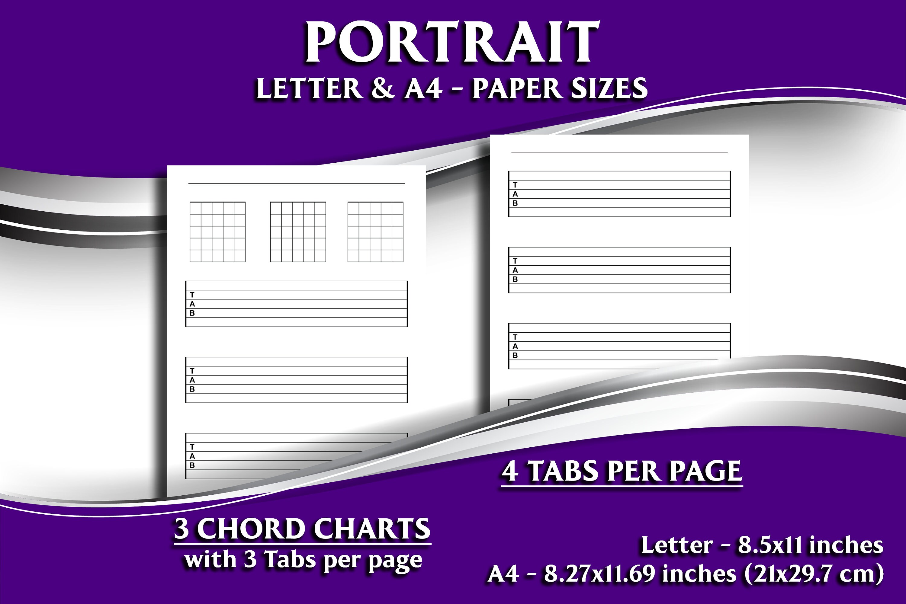 Printable Extra Large Extra Wide Guitar Blank Tablature Sheet, Tab ...