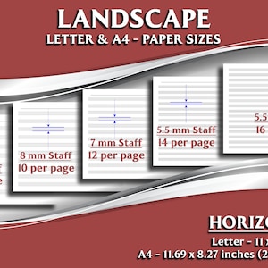 Printable Blank Sheet Music, Staff Paper, Music Manuscript Paper ...