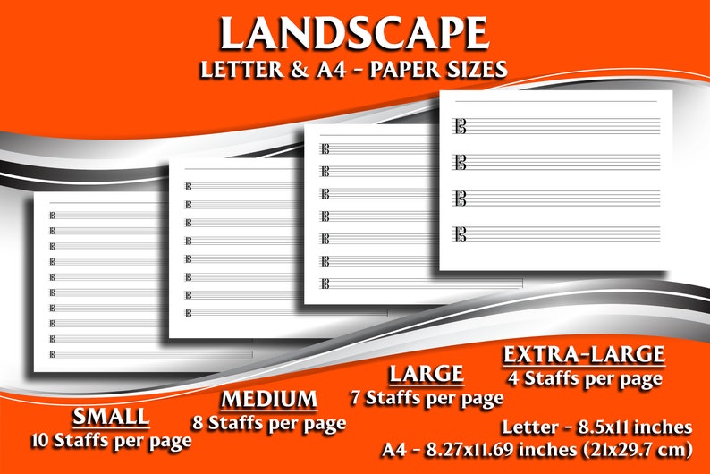 Printable Blank Alto Clef Sheet Music Alto Clef Staff Paper - Etsy