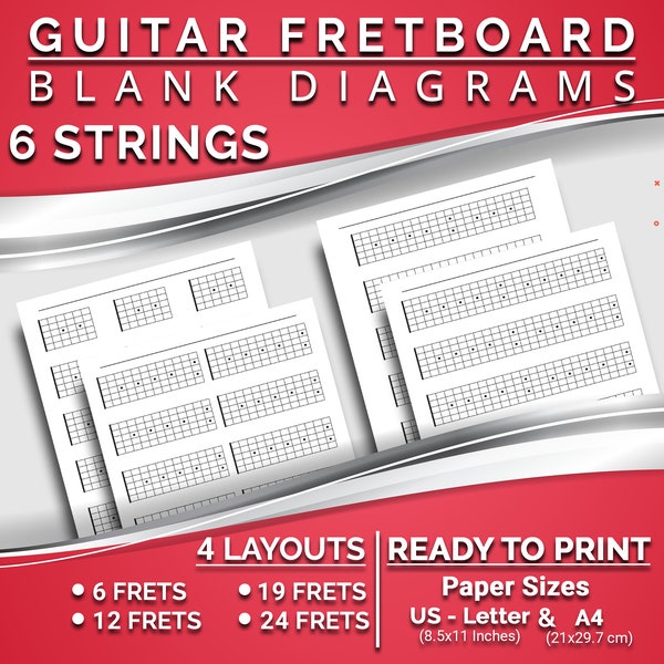 Guitar Fret Diagrams - Etsy