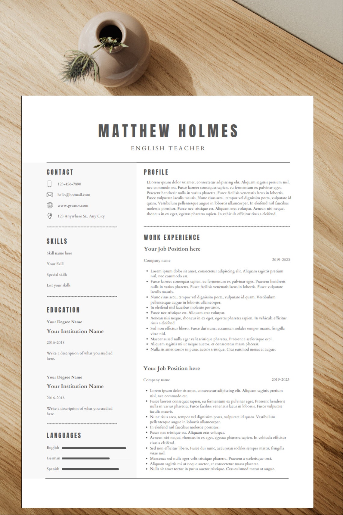 Professional Cv/resume Creation Service - Etsy
