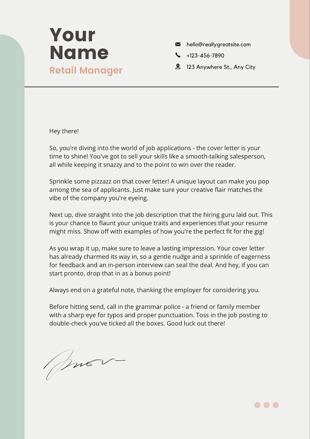 Personalised Cover Letter Made to Order. Professionally Written Cover ...