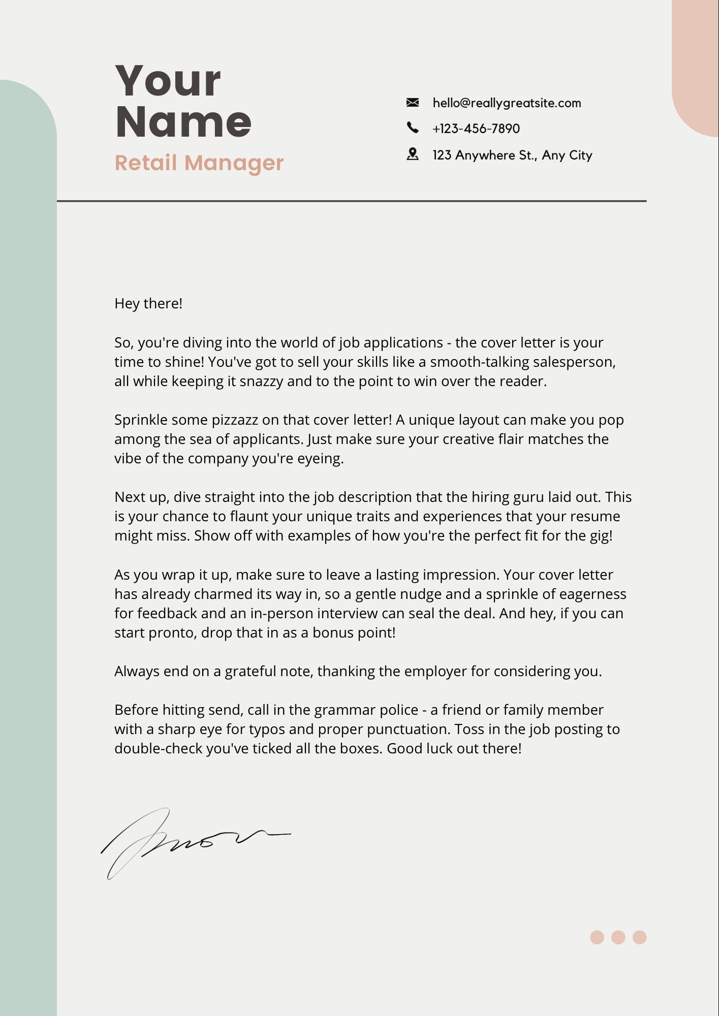Personalised Cover Letter Made to Order. Professionally Written Cover ...