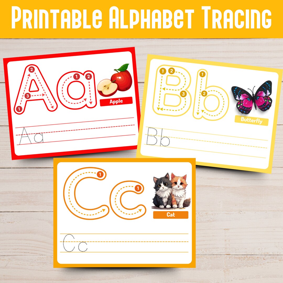 Printable Alphabet Worksheet, Preschool Learning Activity, English ...