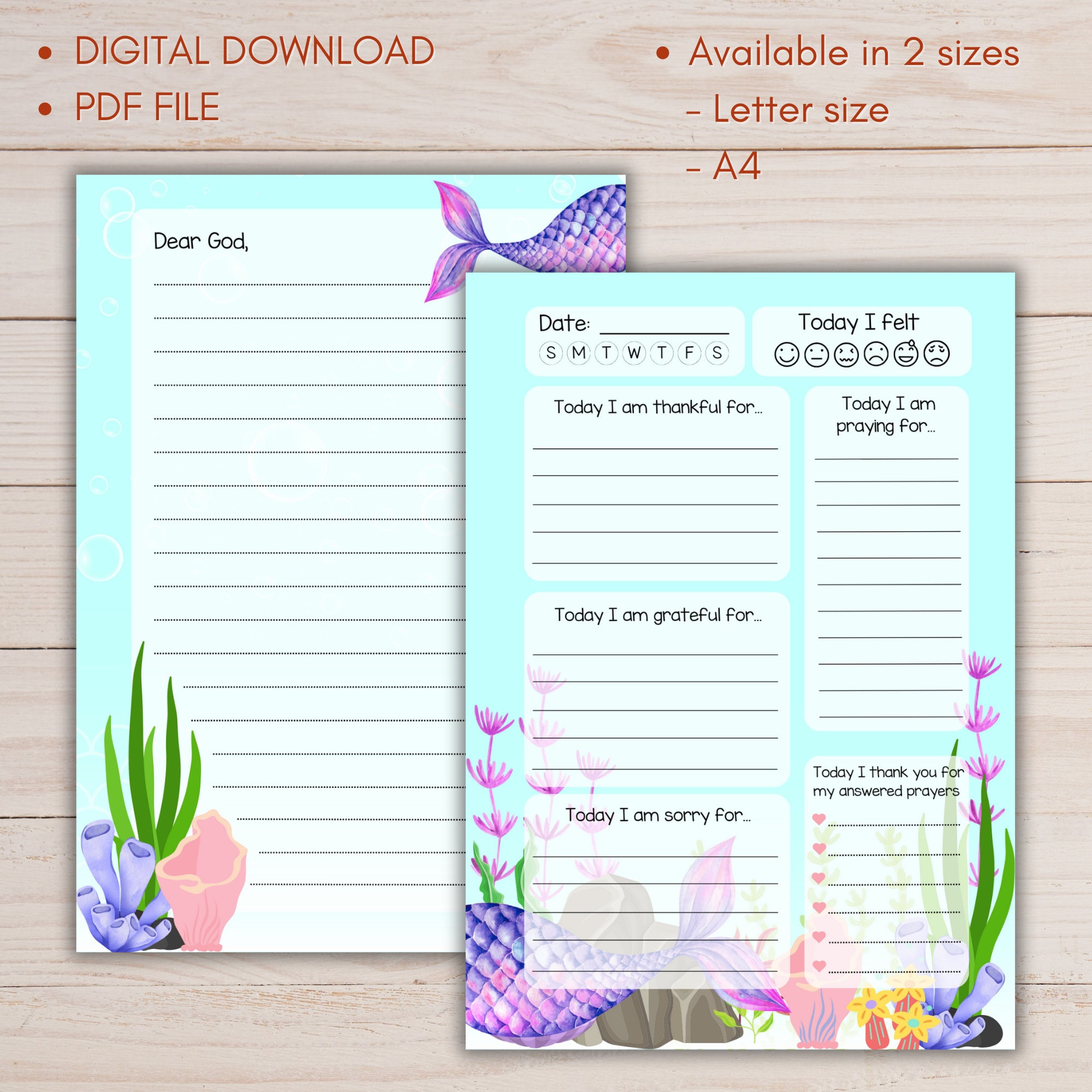 Printable Kids Prayer Journal, Faith Journal for Kids, Prayer Diary for ...