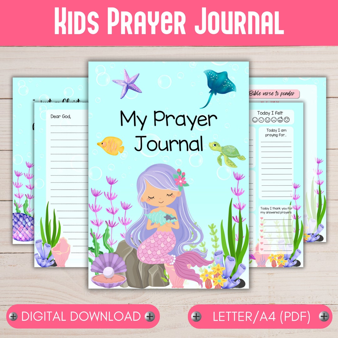Printable Kids Prayer Journal, Faith Journal for Kids, Prayer Diary for ...