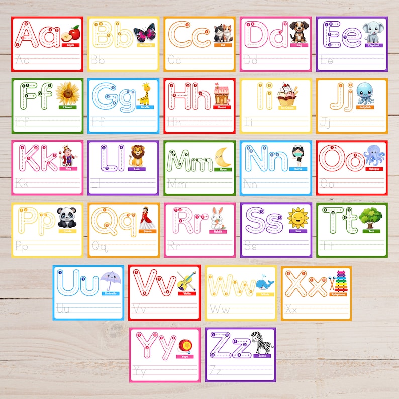 Printable Alphabet Worksheet, Preschool Learning Activity, English ...