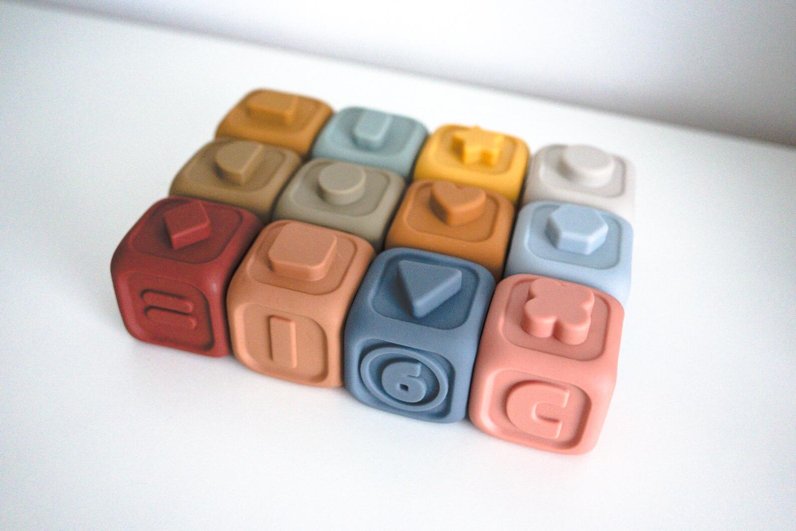 Soft Silicone Building Blocks for Kids – 12 Pieces With Numbers ...