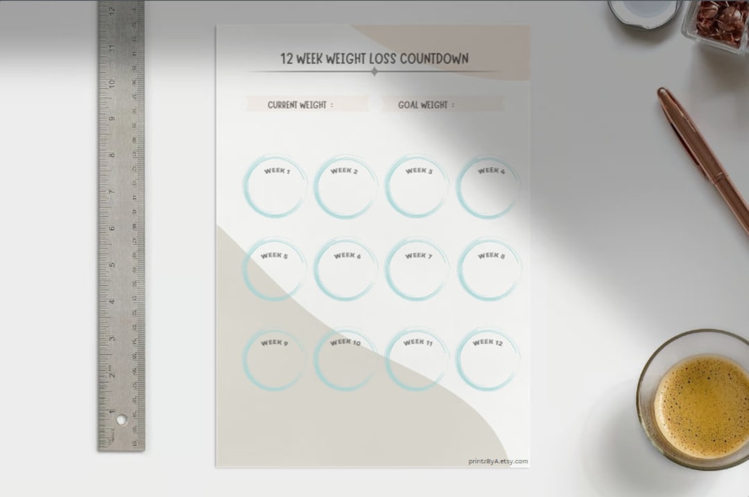 12 Week Weight Loss Countdown | Printable Weight Loss Countdown ...