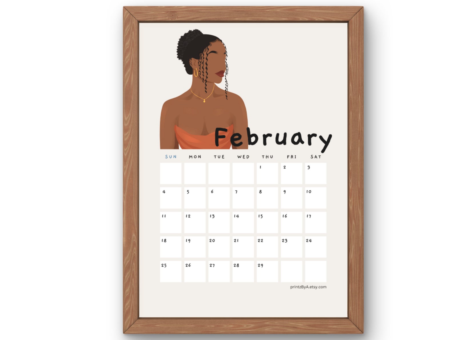 2024 Printable Feminine Calendar | Printable Calendar | Vertical ...