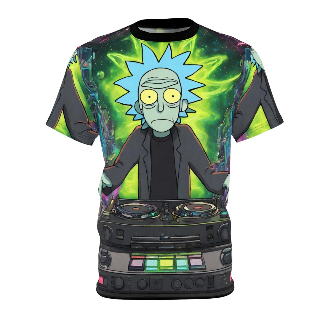 Rick and Morty EDM Rave Shirt I'm DJ Rick All Over - Etsy