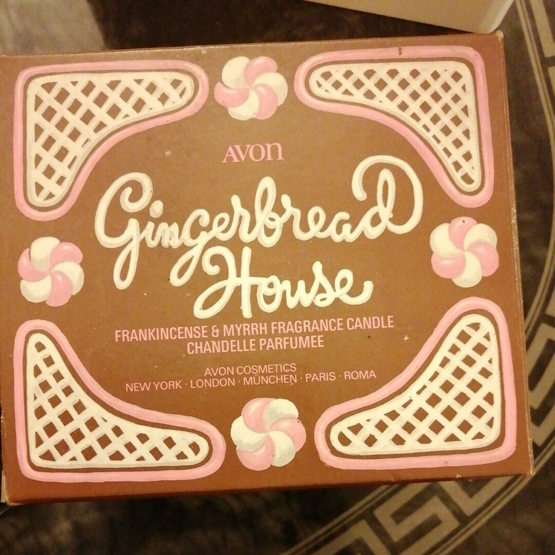 Vintage Avon Gingerbread House Frankincense and Myrrh Fragrance Candle ...
