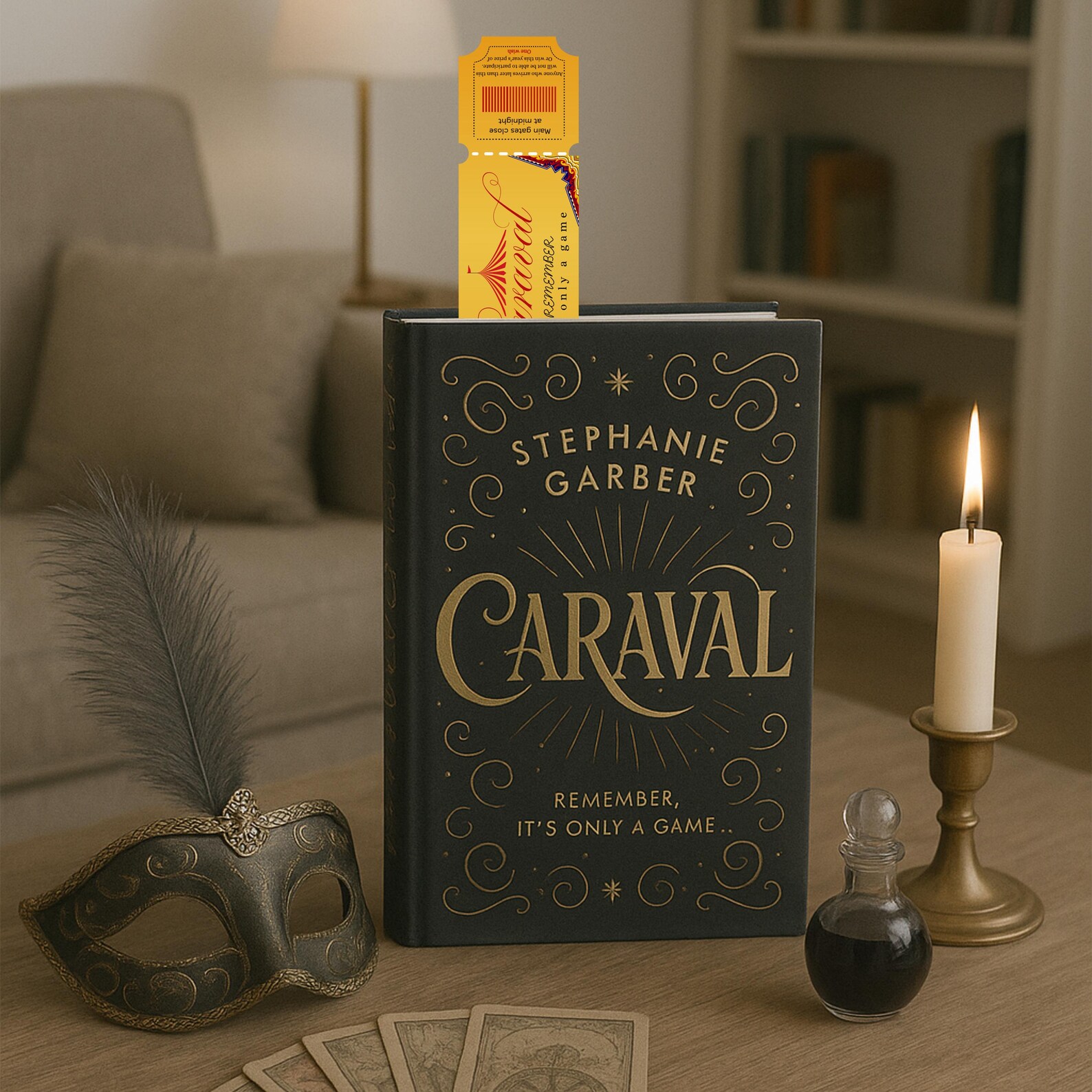Caraval Ticket Bookmark , Exclusive Ticket to Caraval Collectable ...