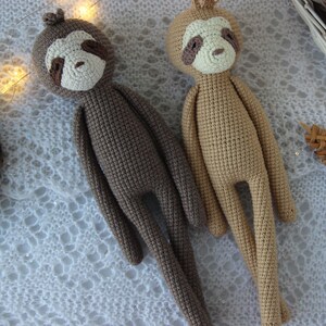 Sloth Crochet PATTERN Amigurumi Tutorial Toy - Stuffed Zoo Animals - Etsy