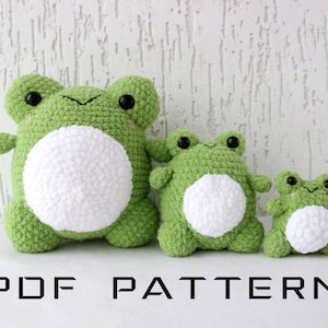 Frog Plush Amigurumi PATTERN Plushie Keychain Crochet Pillow - Cute ...