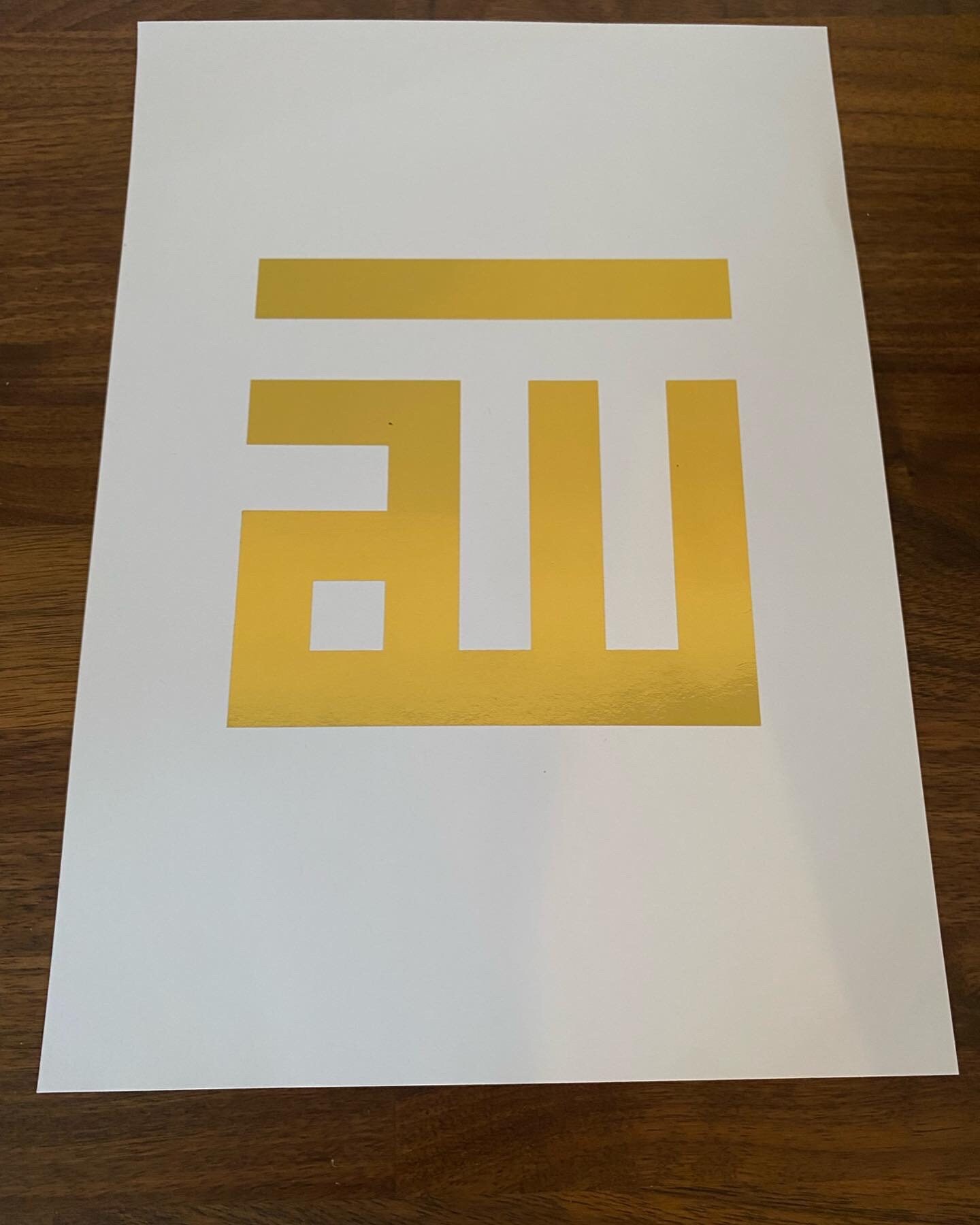 Allah Print in Kufic Arabic Calligraphy A4 - Etsy