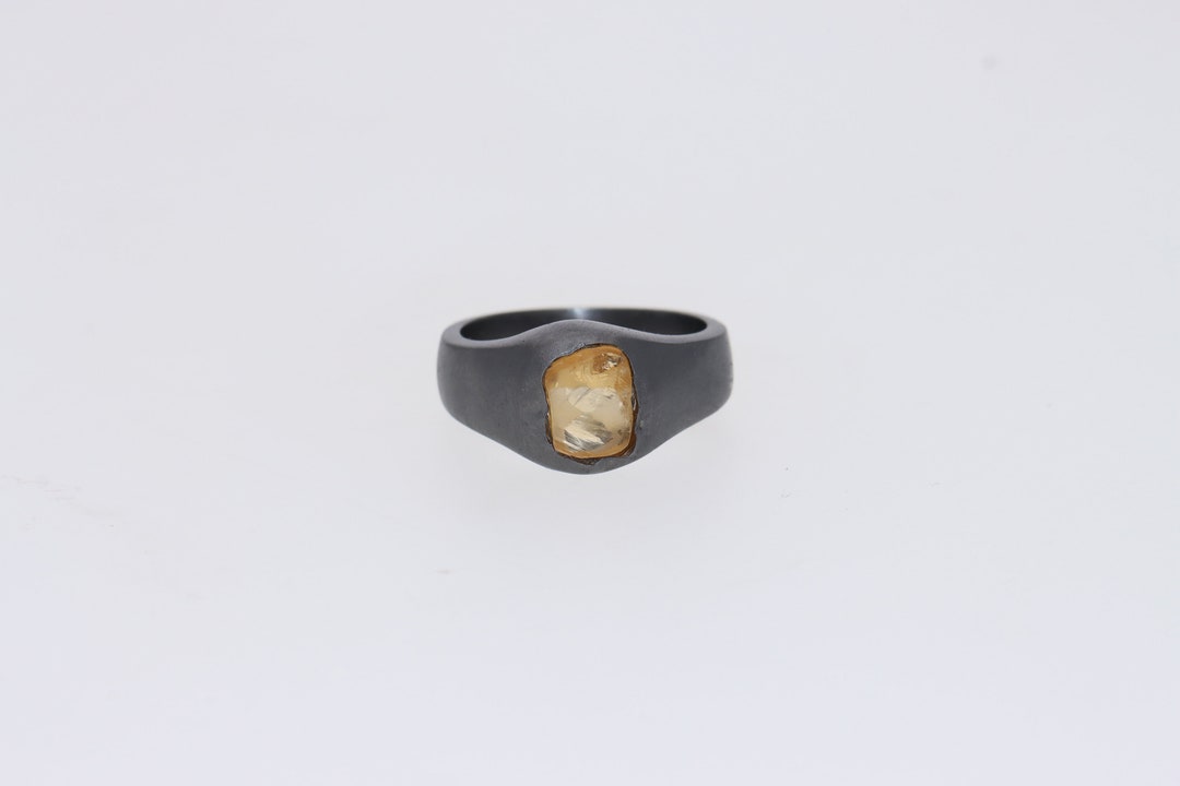 Natural Citrine Ring, 925 Sterling Silver Ring, Citrine Gemstone Men's ...