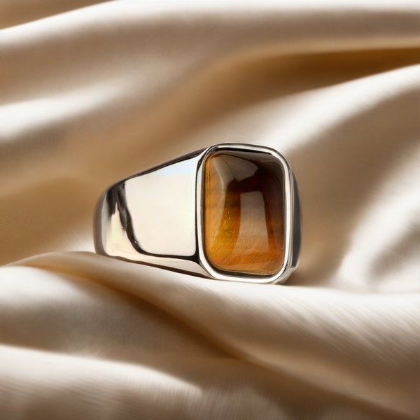 Tiger Eye Ring - Etsy