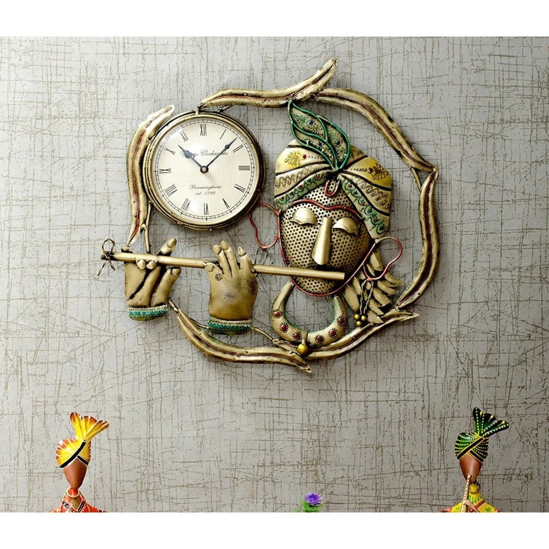 Krishna Wall Art With Clock - Etsy