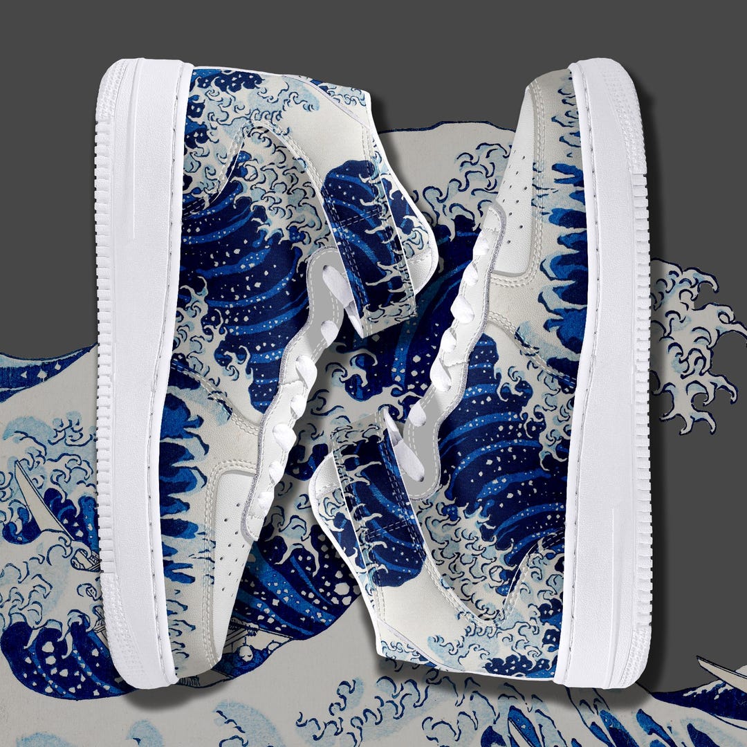 Great Wave off Kanagawa Sneakers,great Wave off Kanagawa High Tops ...