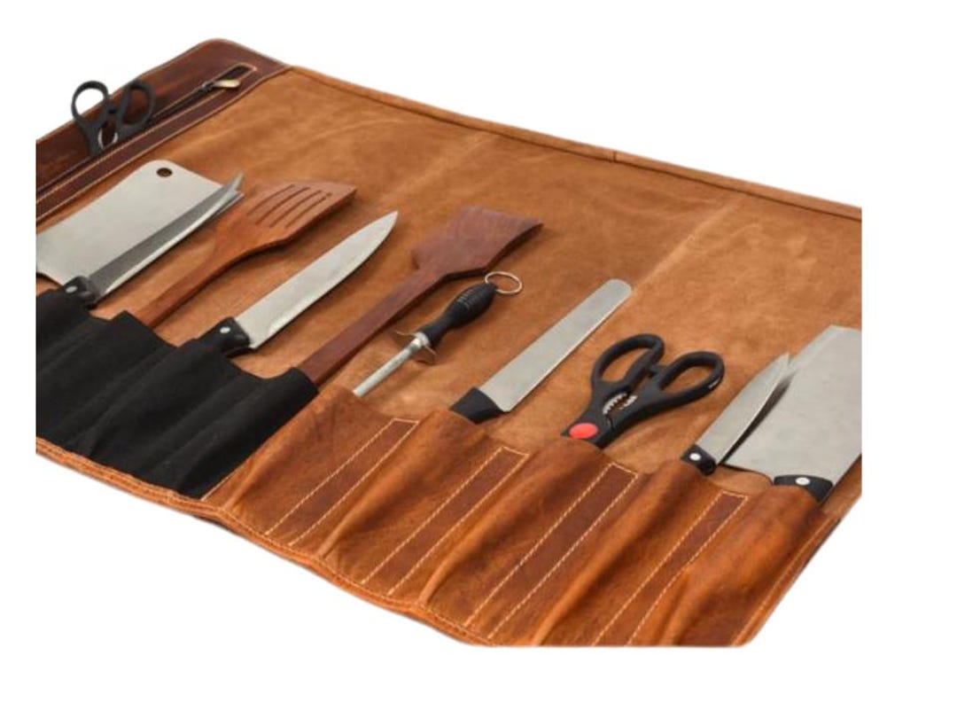 Personalised Leather Tool Roll-custom Embroidered Hairdressing Barber ...