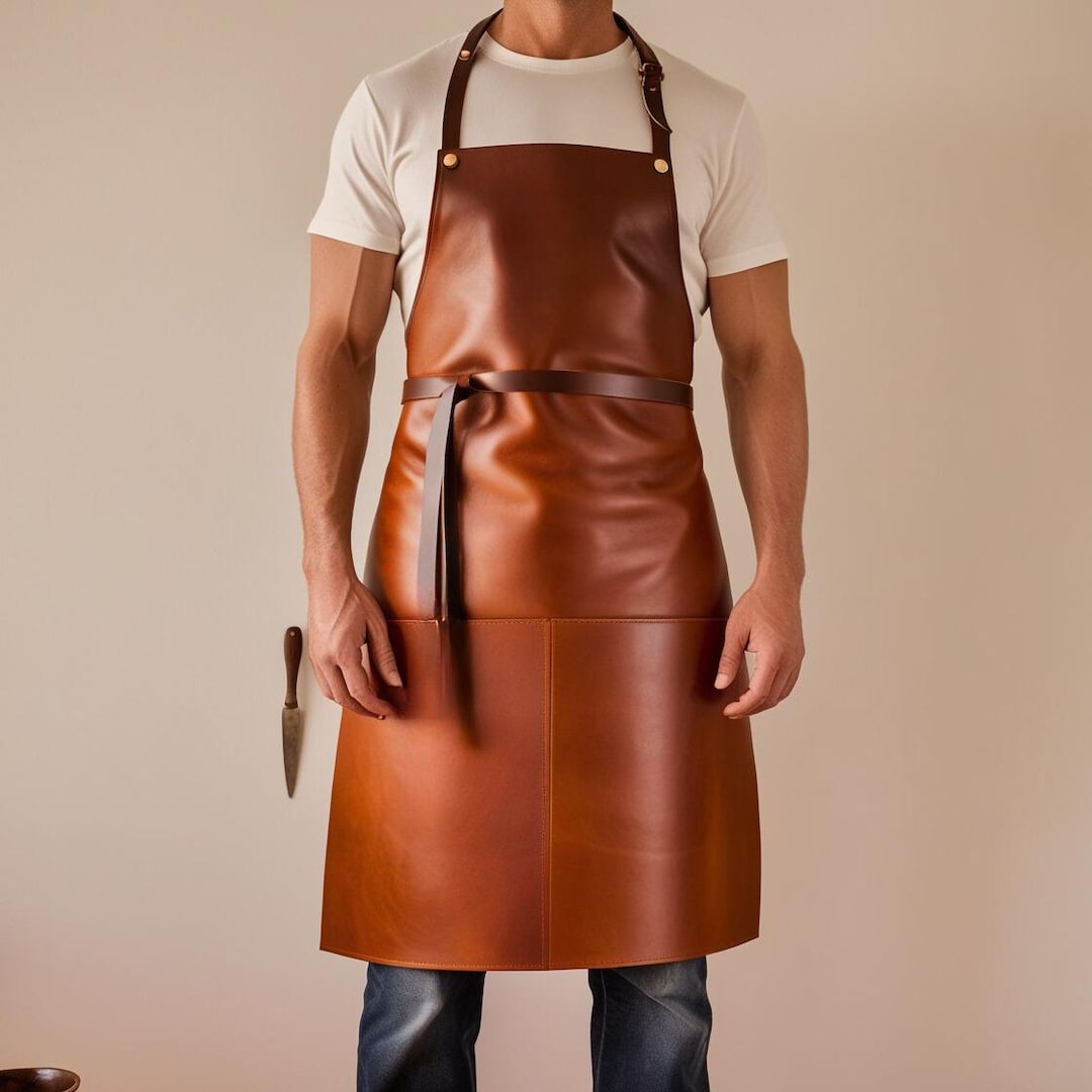 Mens Leather Apron for Woodworking, Blacksmith Shop Apron - Etsy