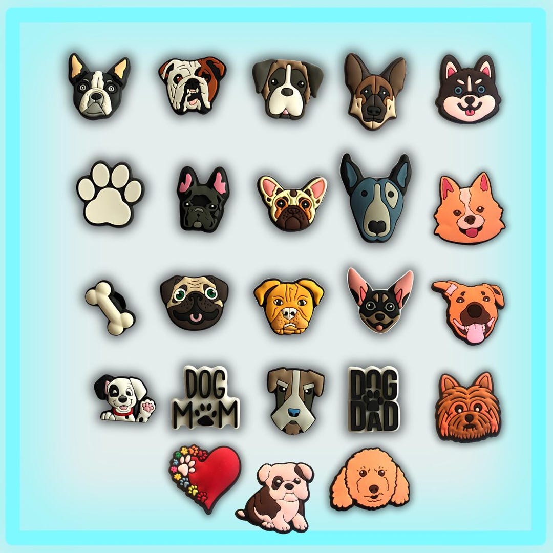 Jibbitz Croc Charms Dog Breed Cute Pet - Etsy