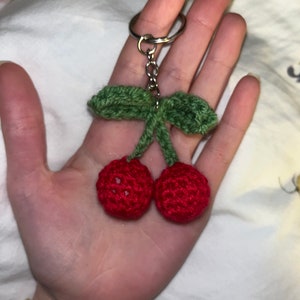 Strawberry and Cherry Keychains - Etsy