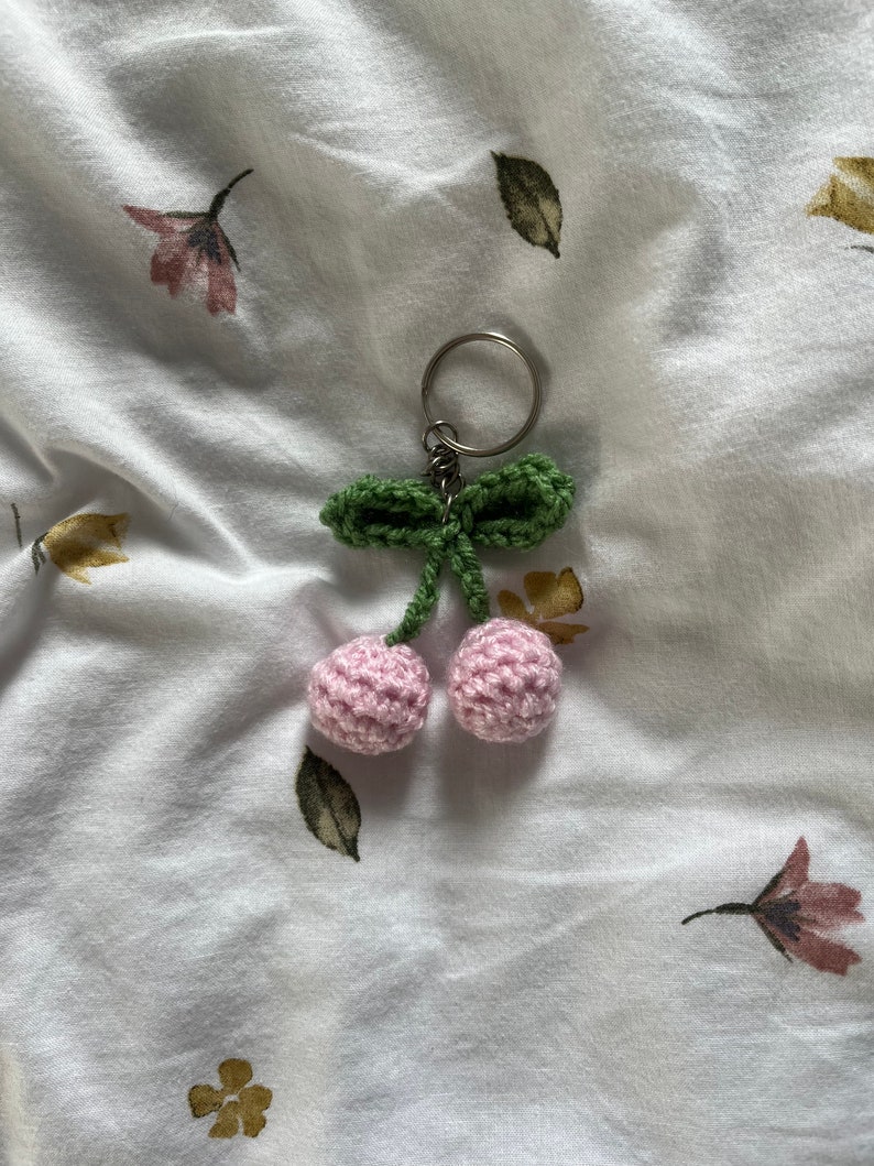 Strawberry and Cherry Keychains - Etsy