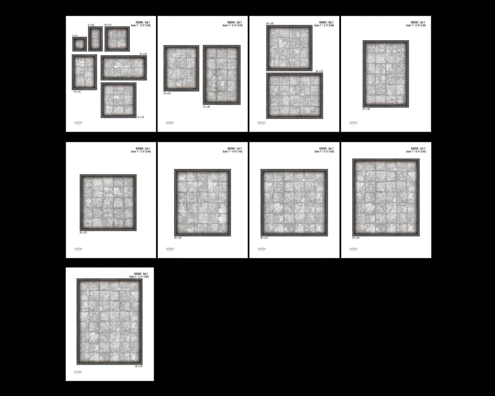 Printable Dungeon Tiles for Dungeons and Dragons - Dnd / Tabletop ...