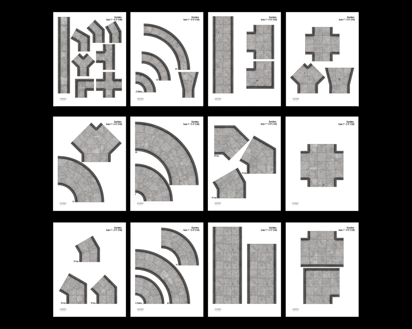 Printable Dungeon Tiles for Dungeons and Dragons - Dnd / Tabletop ...