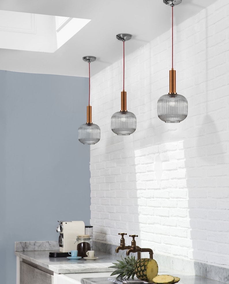 Round Ceiling Light-reeded Glass Lighting-kitchen Lighting-kitchen ...