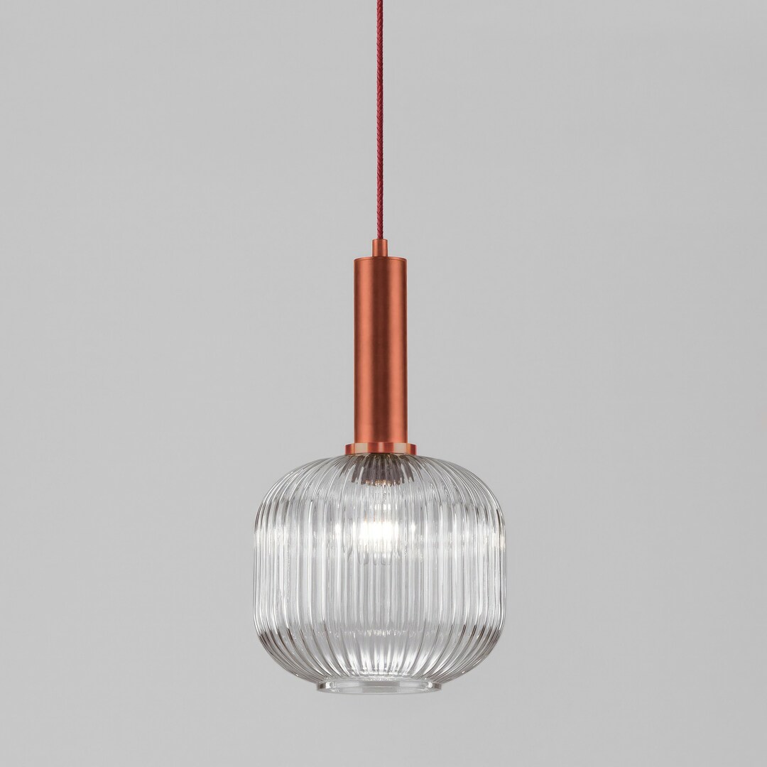 Round Ceiling Light-reeded Glass Lighting-kitchen - Etsy