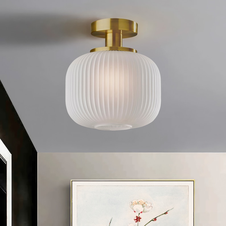Round Ceiling Light,glass Ceiling Light,bedroom Ceiling Light,living ...