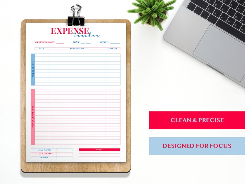 Digital Template Expense Tracker A4 for Effortless Expense Management ...