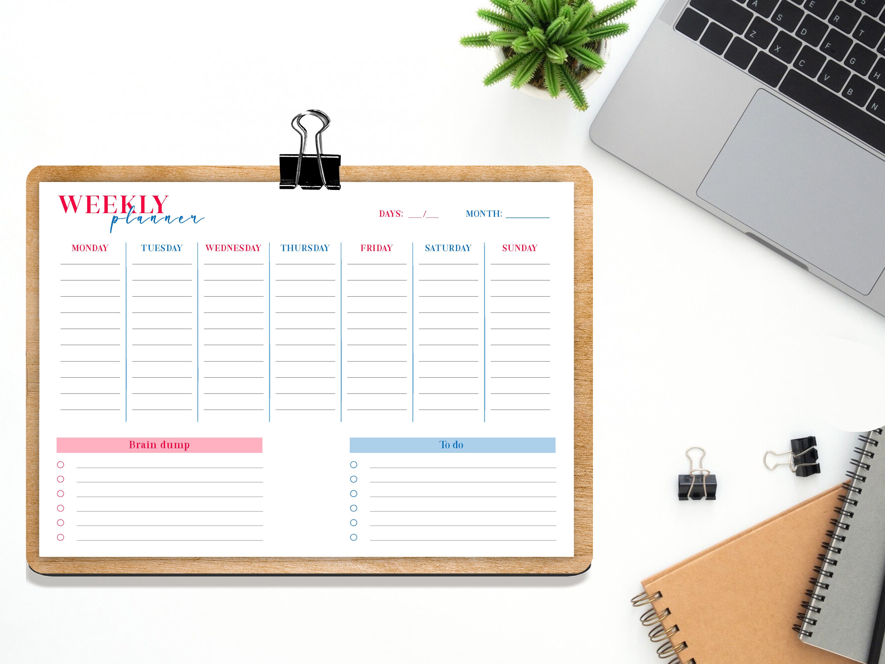 Digital Template Weekly Planner A4 Organize Your Week in Style PDF ...