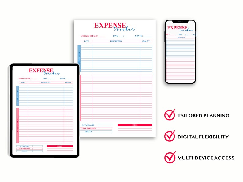 Digital Template Expense Tracker A4 for Effortless Expense Management ...