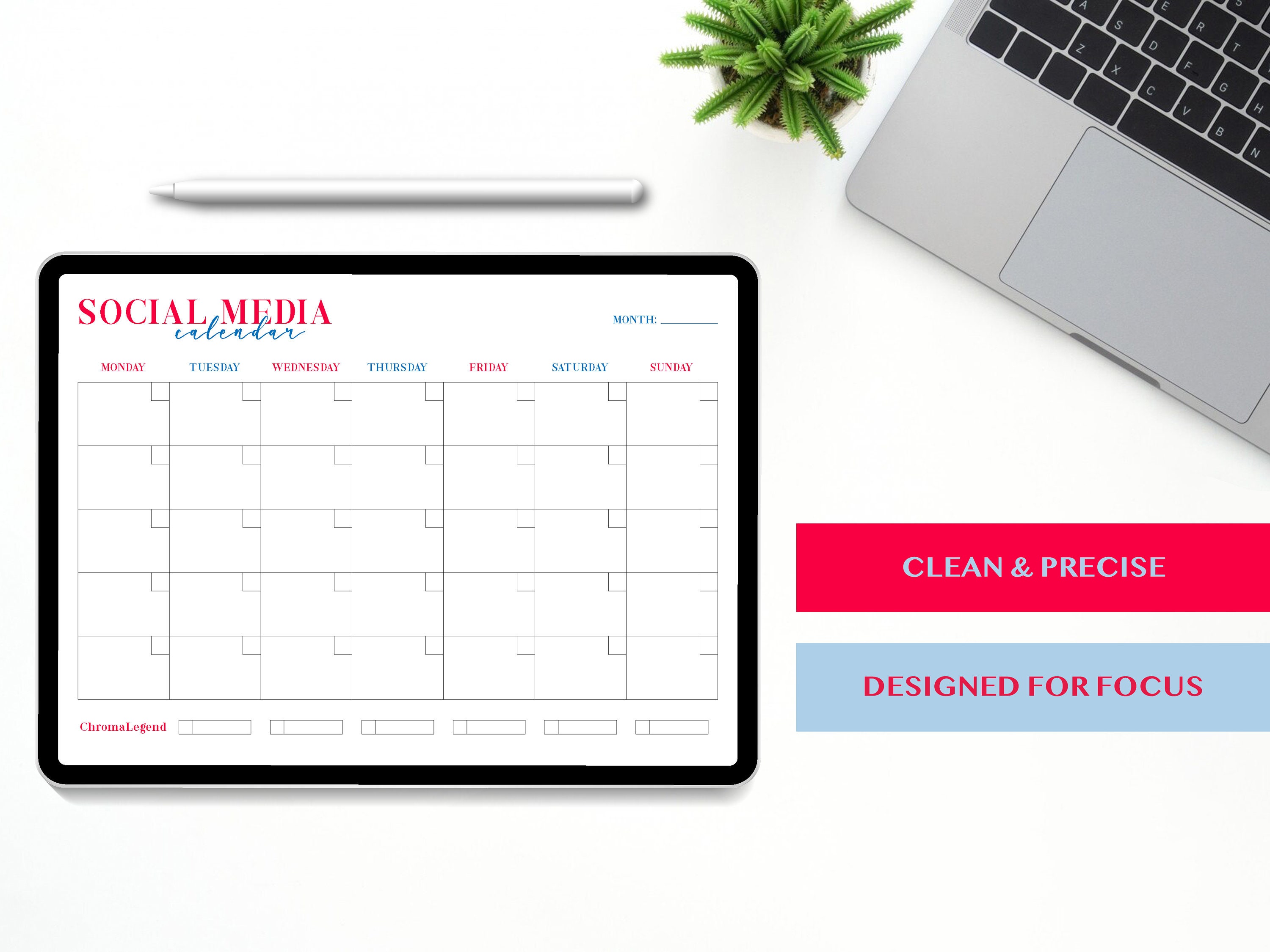 Digital Template Social Media Calendar A3: the Secret to Digital ...