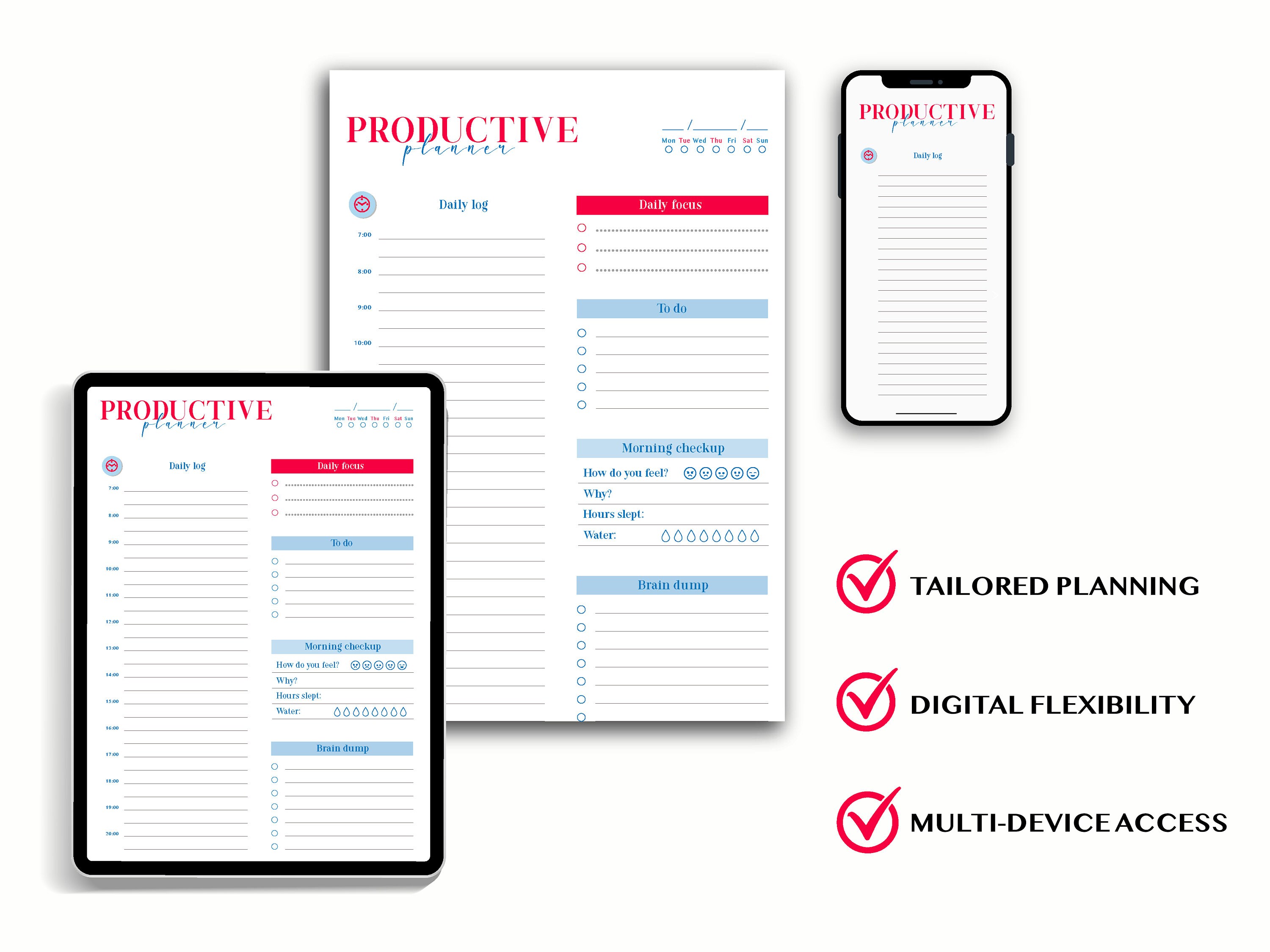 Digital Template Productive Planner A4 Maximize Your Productivity in ...