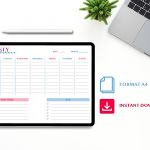 Digital Template Weekly Planner A4 Organize Your Week in Style PDF ...