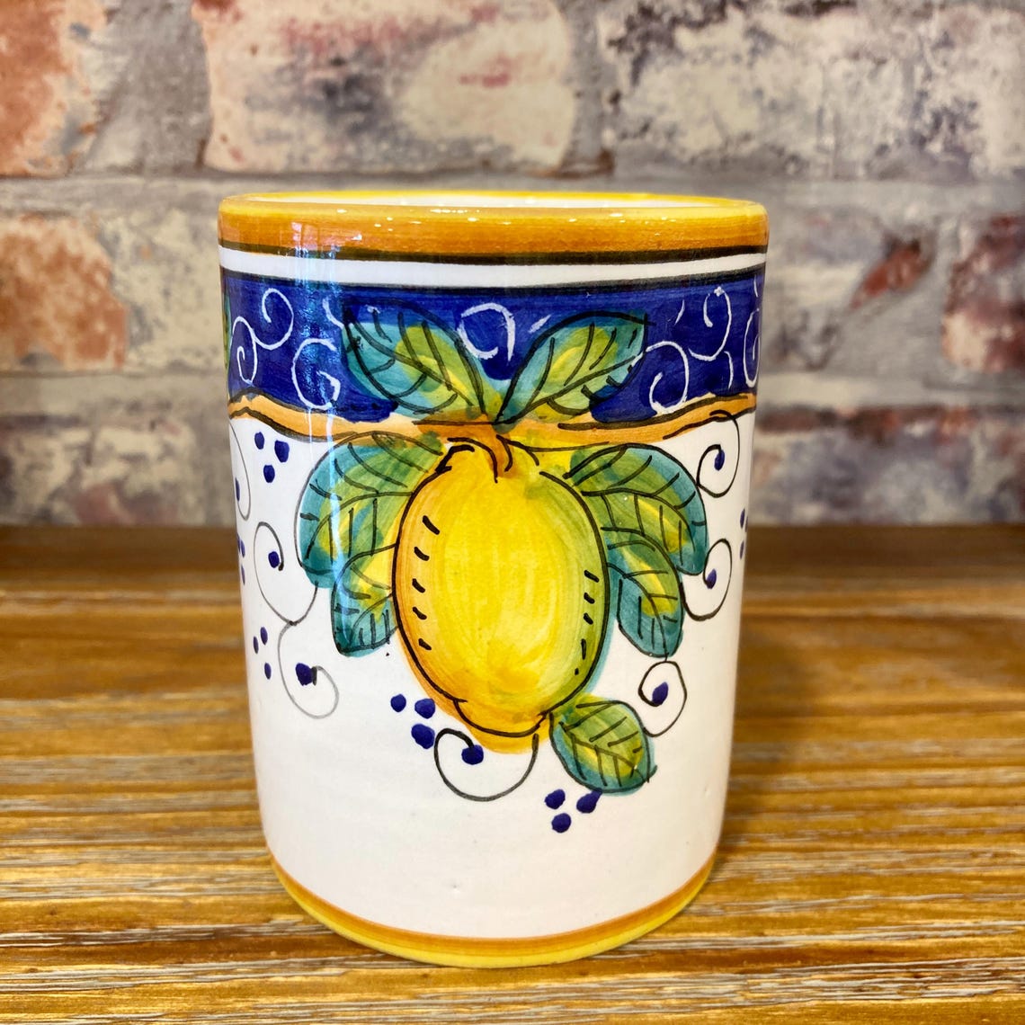 Lemons Majolica Italian Ceramic Pottery Bathroom Liquid Hand Soap ...