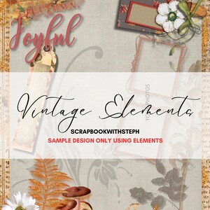 100 Vintage Elements, Vintage Printable, Junk Journal, Scrapbooking ...